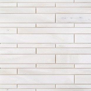 Stagger White Haze Mosaic - Decorative Materials