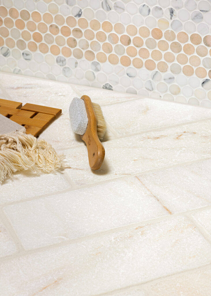 Tumbled Calacatta Rosa Marble 4″ x 12″ - Decorative Materials