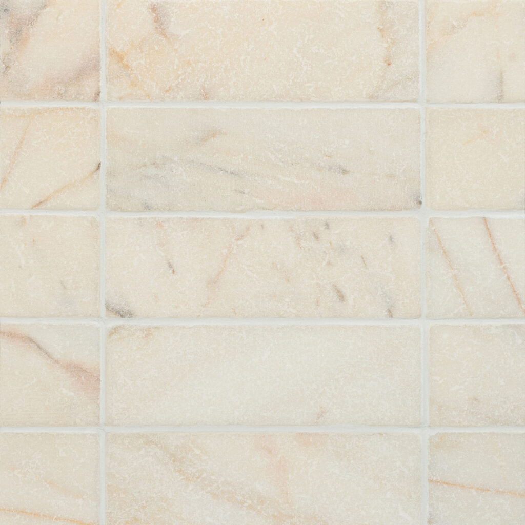 Tumbled Calacatta Rosa Marble 4" x 12" - Decorative Materials