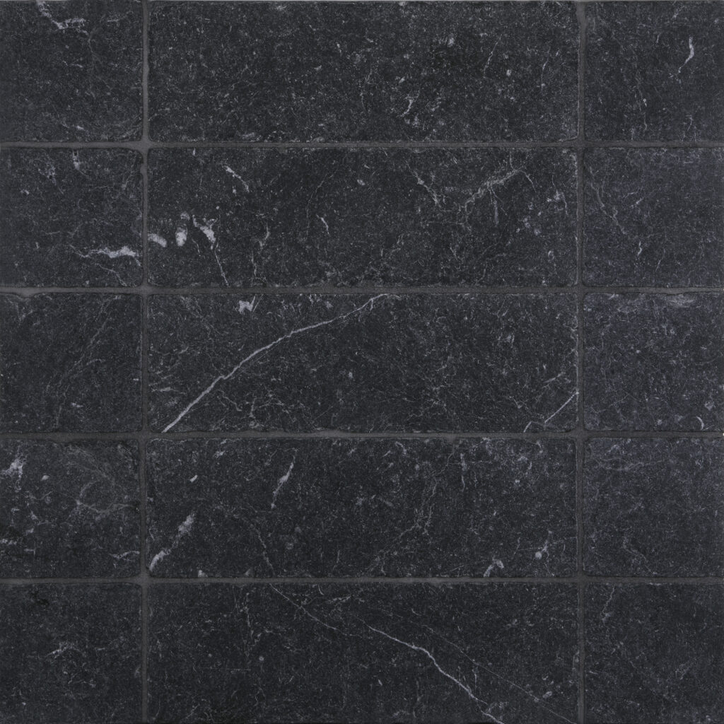 Tumbled Nero Marquina Marble 4" x 12" - Decorative Materials