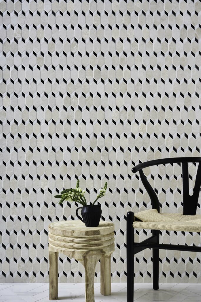 Infinity Moment French Vanilla with Dolomite & Tulip Black - Decorative Materials