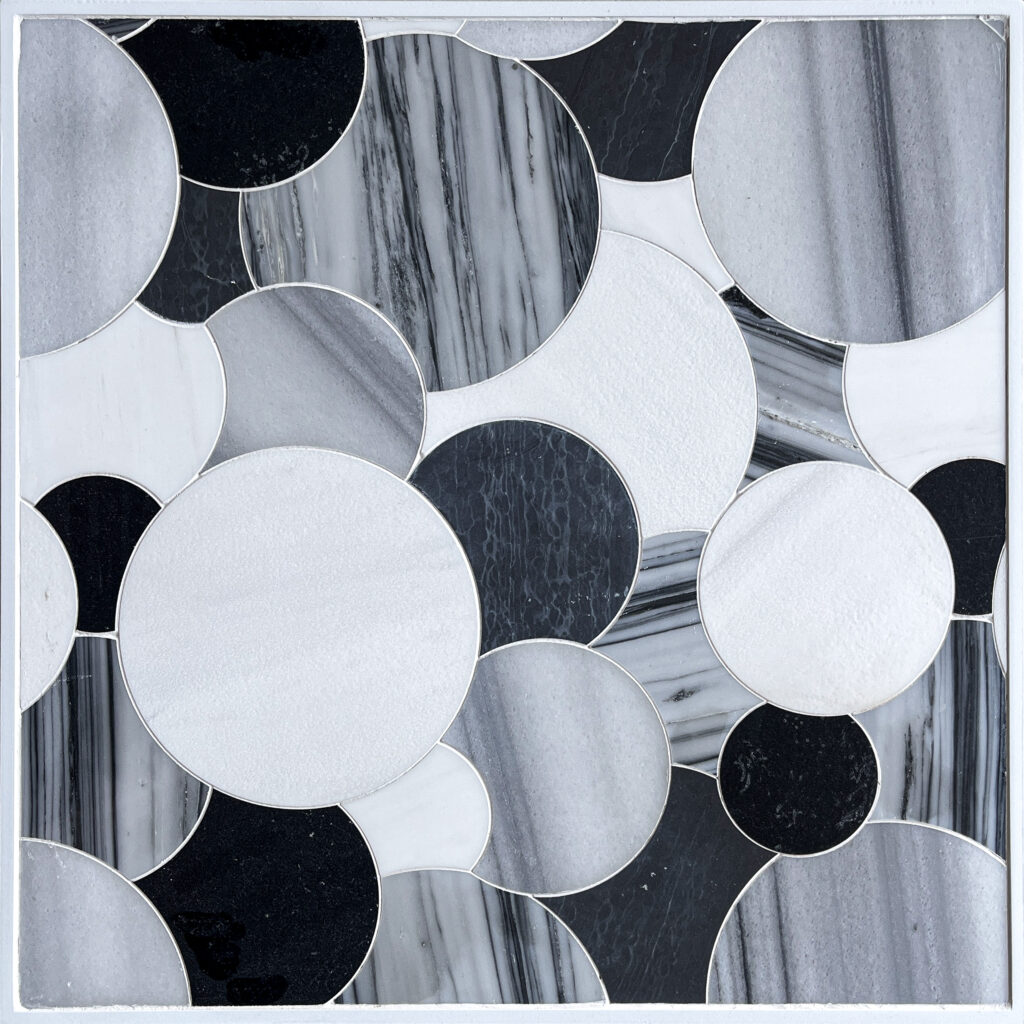 Black Overlapping Circles - Decorative Materials