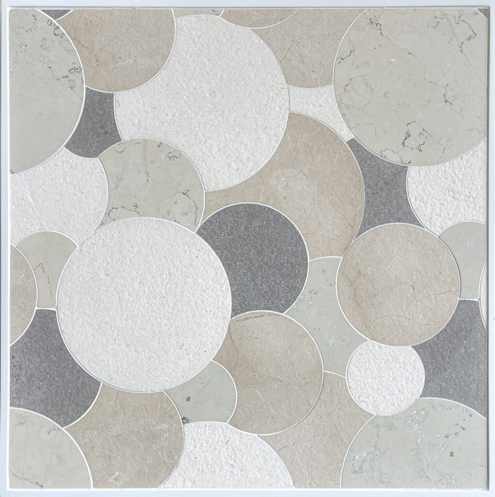 Cream Overlapping Circles - Decorative Materials