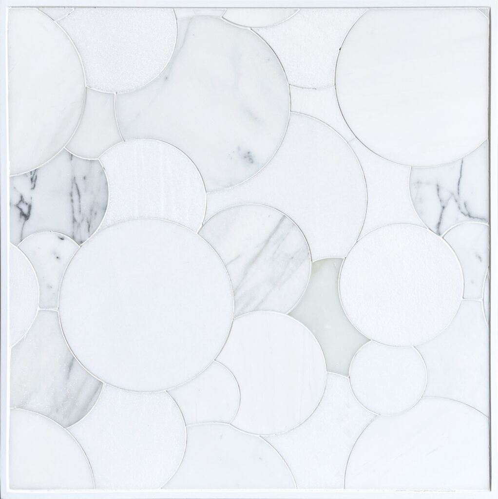 White Overlapping Circles - Decorative Materials