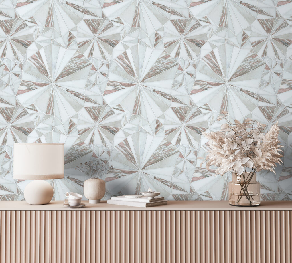 Pink Diamond Starburst Wall - Decorative Materials